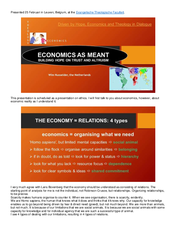 (PDF) Economics as meant, a normative discipline