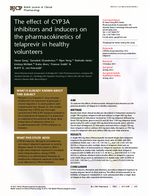 (PDF) The effect of CYP3A inhibitors and inducers on the ...
