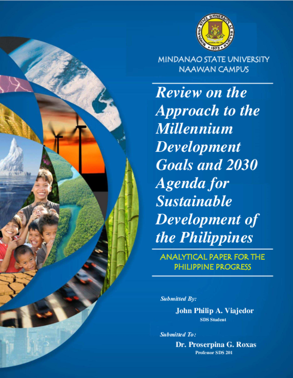 (PDF) Review on the Approach to the Millennium Development Goals and ...