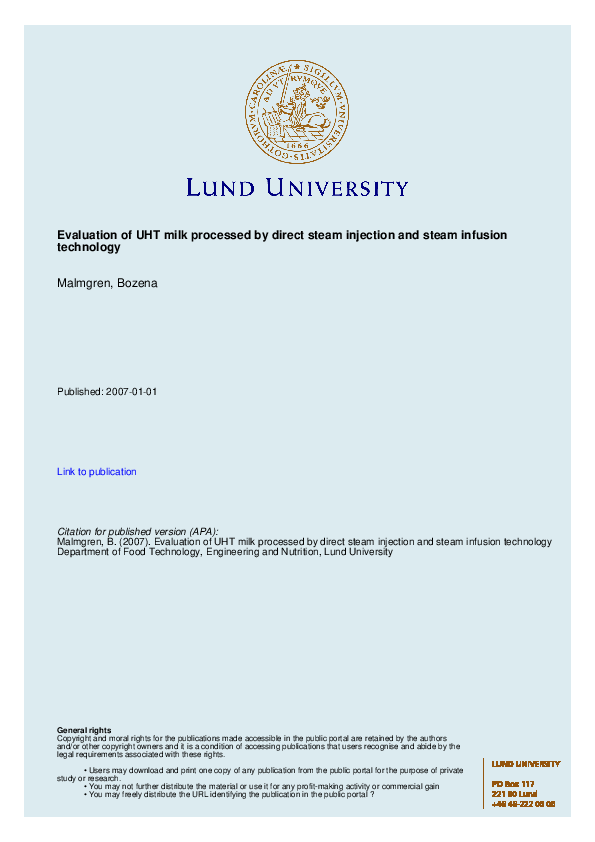 (PDF) UHT direct indirect system