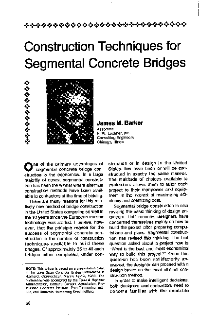(PDF) Construction Techniques for Segmental Concrete Bridges