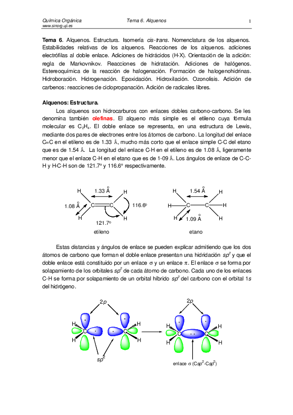 (PDF) Alquenos estructura
