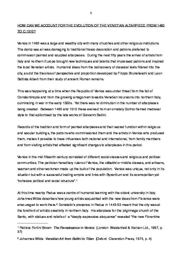 (PDF) VENICE ESSAY FINAL