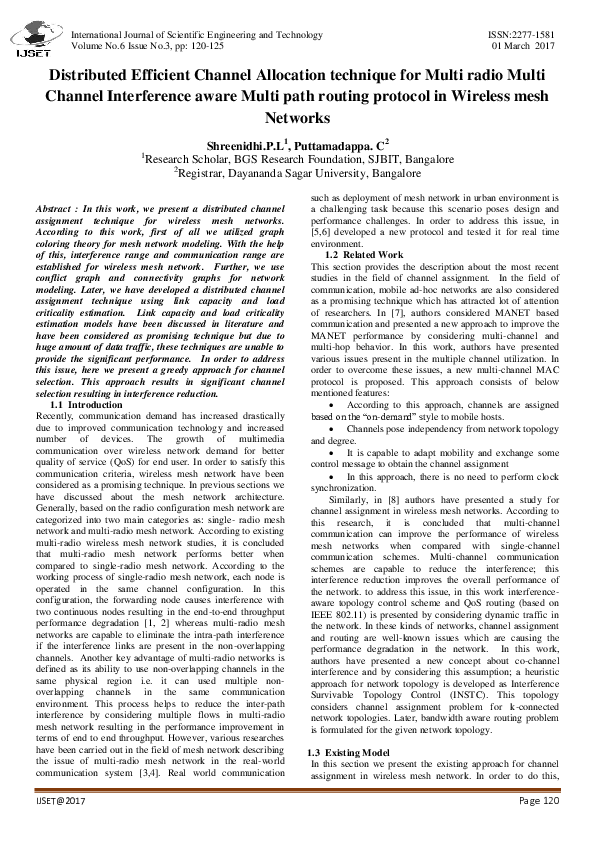 (PDF) Distributed Efficient Channel Allocation technique for Multi radio Multi Channel ...