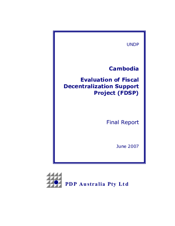 (PDF) PDP Australia Pty Ltd Cambodia Evaluation of Fiscal ...