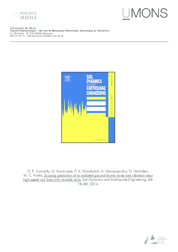 (PDF) Scoping prediction of re-radiated ground-borne noise and ...