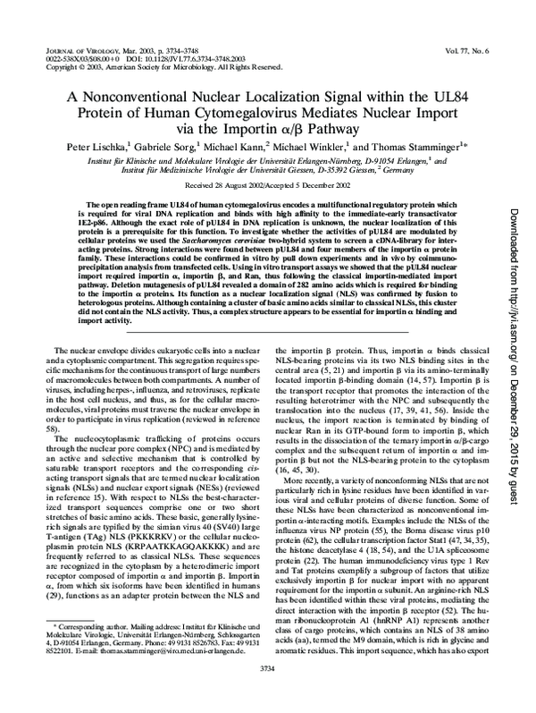 (PDF) A Nonconventional Nuclear Localization Signal within the UL84 ...