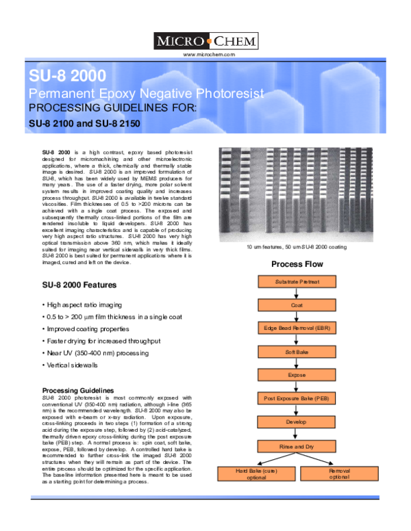 (PDF) DATASHEET SU-8 2000