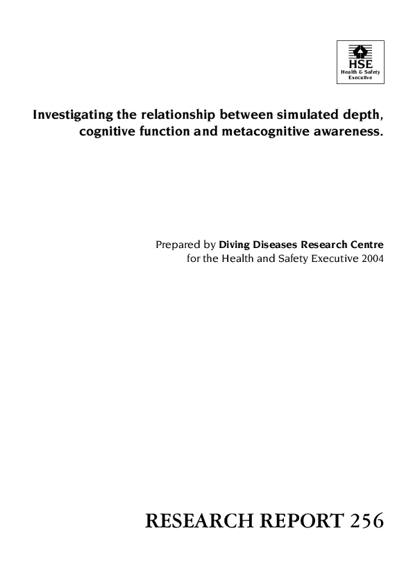 (PDF) Investigating the relationship between simulated depth, cognitive function and ...
