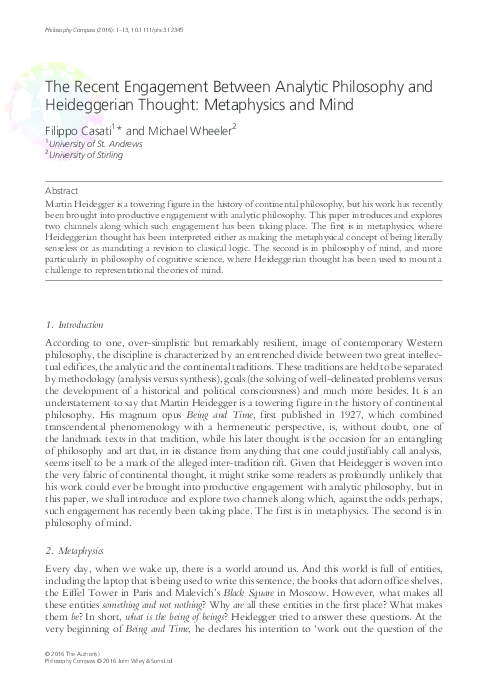 (PDF) [Philosophy Compass] The Recent Engagement Between Analytic ...