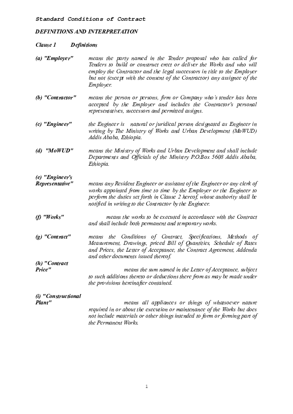 (DOC) General Condition of Contract