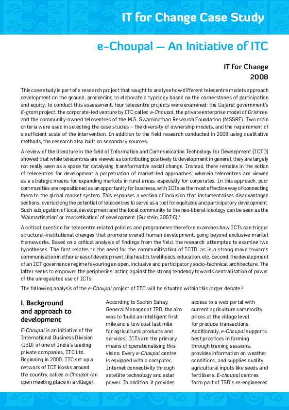 (PDF) E-Choupal