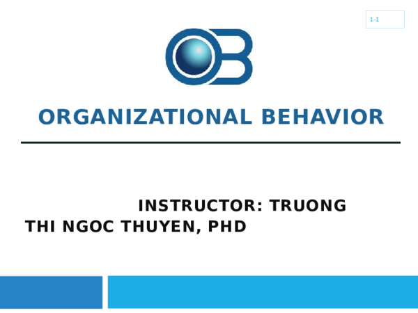 (PPT) Chapter 1 What is Organizational Behavior