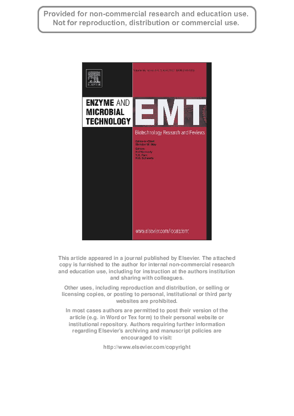 (PDF) Enzyme and Microbial Technology. V. 50, I. 4-5, 2012.pdf