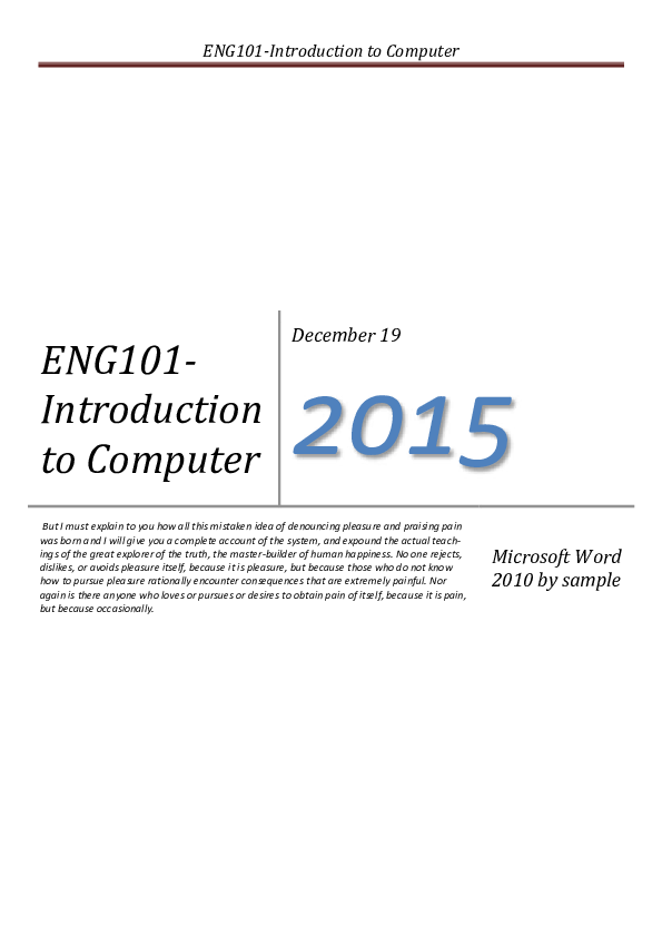 (PDF) ENG101-Introduction to Computer