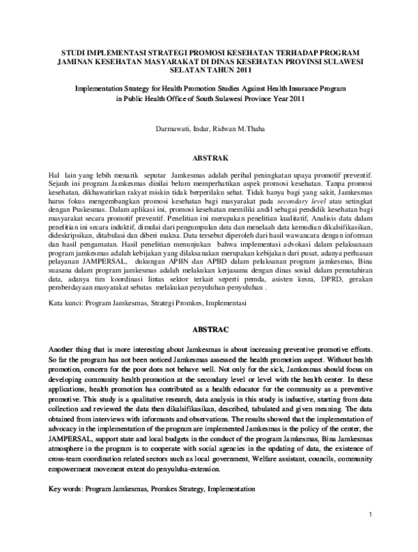 (PDF) STRATEGI PROMKES