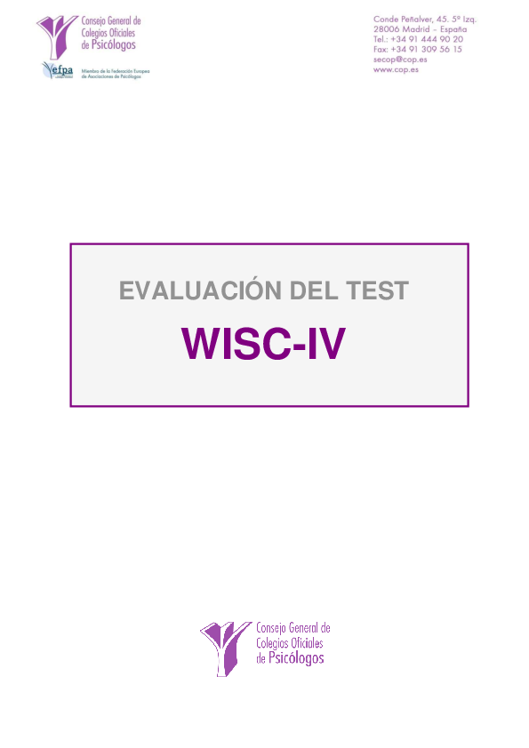 (PDF) WISC IV