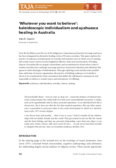 (PDF) ‘Whatever you want to believe’ kaleidoscopic individualism and ...