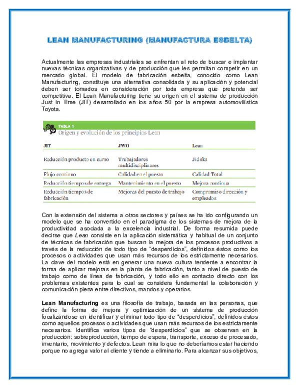 (DOC) LEAN MANUFACTURING (MANUFACTURA ESBELTA