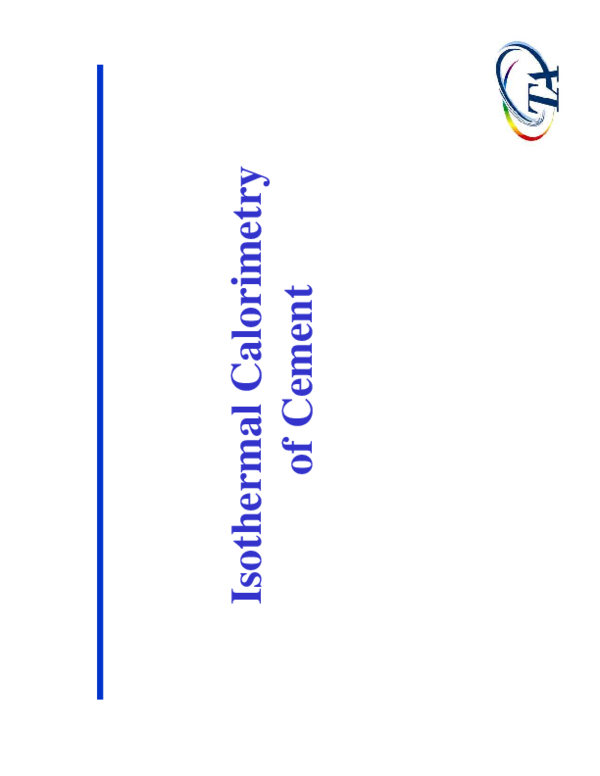 (PDF) Isothermal Calorimetry of Cement