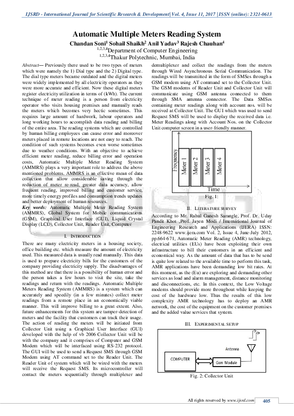 (PDF) Automatic Multiple Meters Reading System