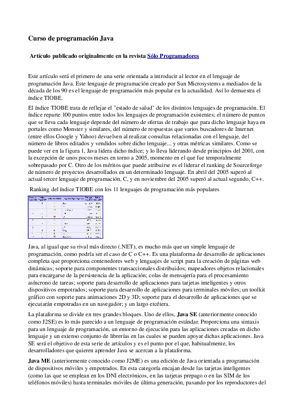 (PDF) Curso de programación Java