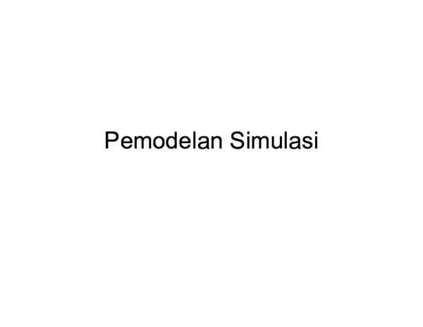 (PDF) Pemodelan Simulasi