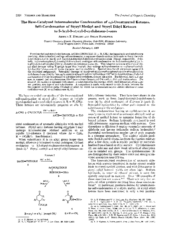 (PDF) Base-catalyzed intermolecular condensation of .alpha.,.beta ...