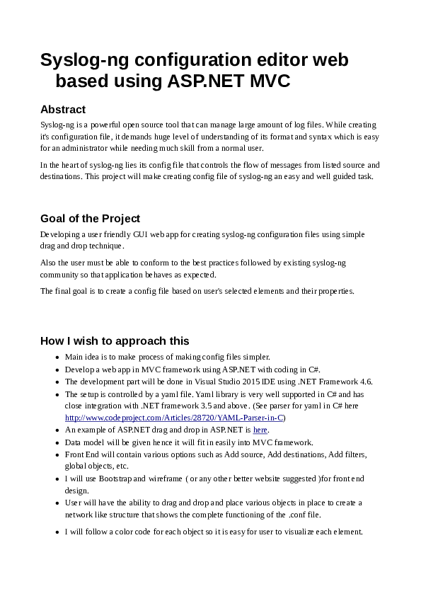 (PDF) Syslog-ng configuration editor web based using ASP.NET MVC