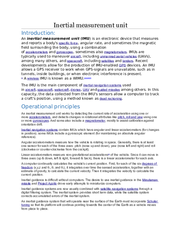 (DOC) Inertial measurement unit