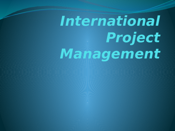 (PPT) International Project Management