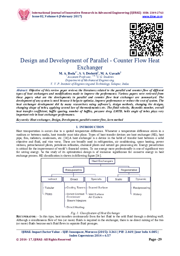 Lab Experiment Parallel And Counter Flow Heat Exchanger