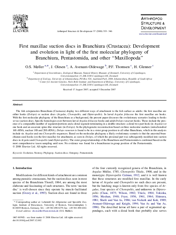 (PDF) First maxillae suction discs in Branchiura (Crustacea ...