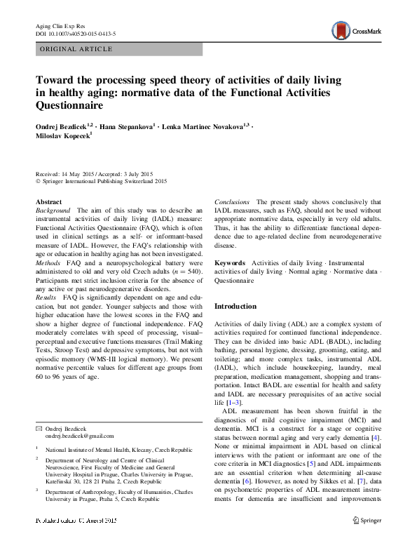(PDF) Toward the processing speed theory of activities of daily living ...