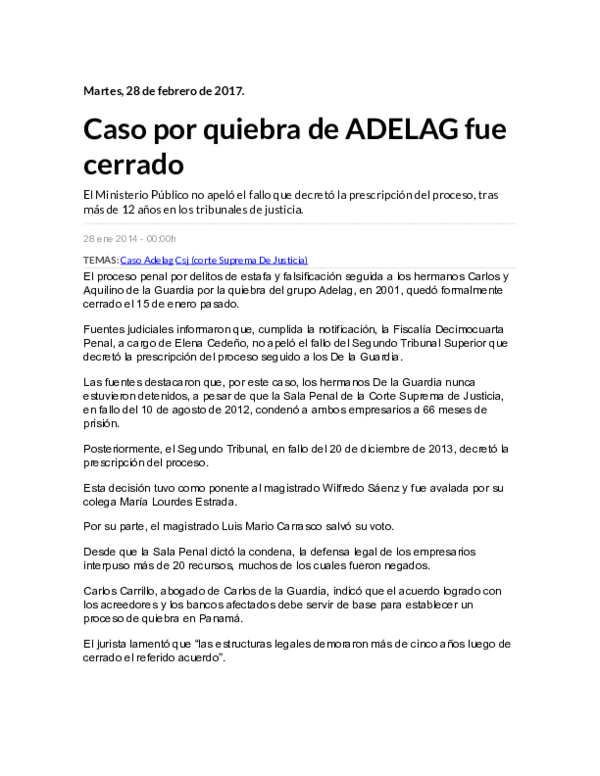 (DOC) Martes, 28 de febrero de 2017