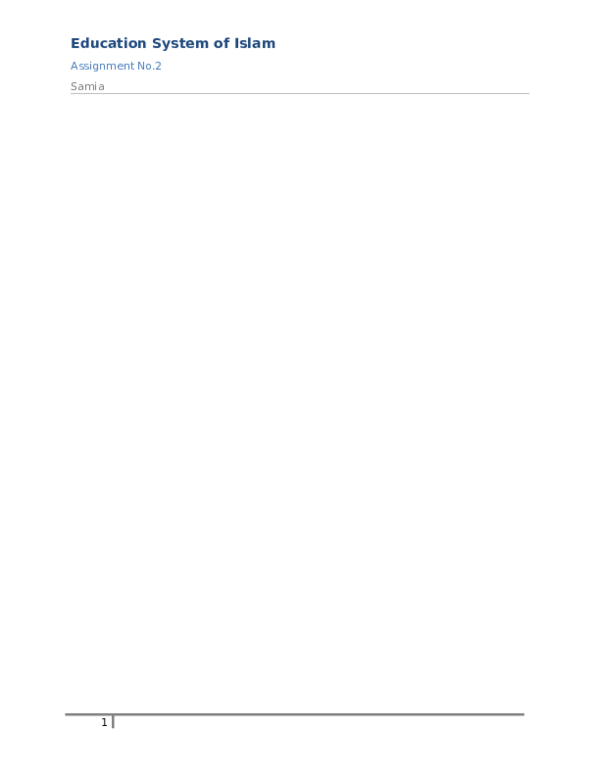 (DOC) Islamic assignment