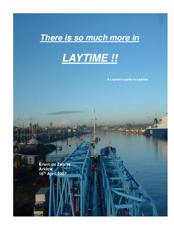 (PDF) A Layman's guide to Laytime