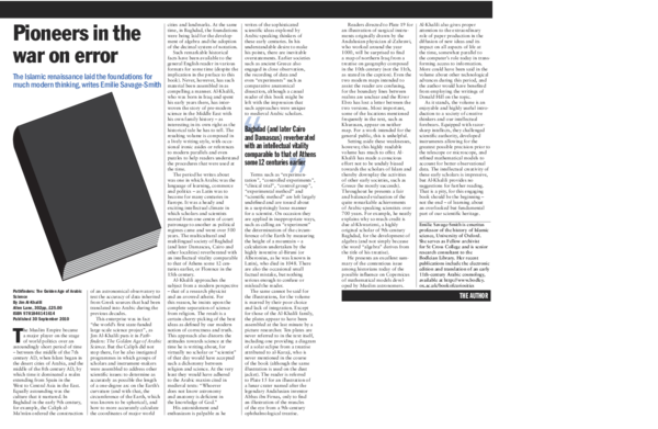 (PDF) review of Jim Al-Khalili--Pathfinders -- in Times Higher Education 2010