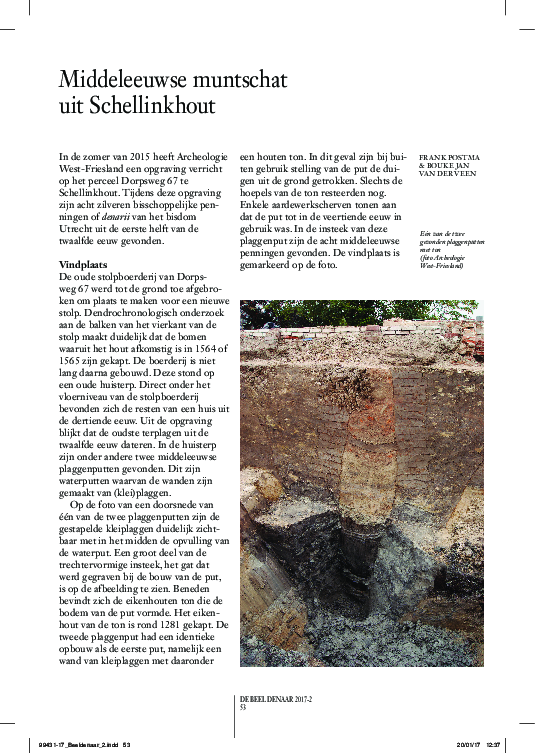 (PDF) Frank Postma & Bouke Jan van der Veen, 2017. Middeleeuwse ...