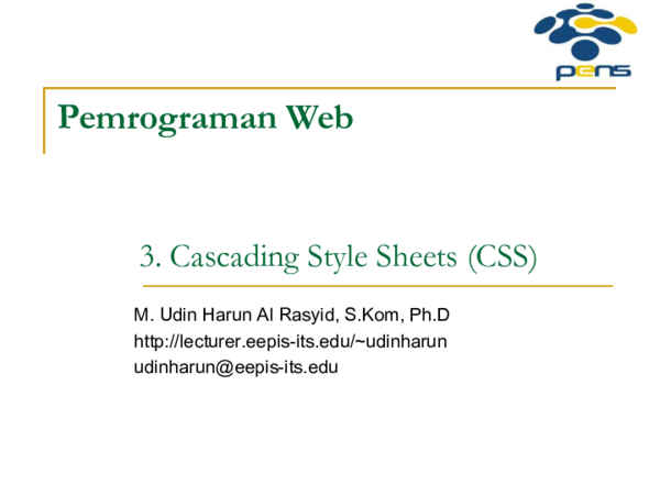 Pdf 3 Cascading Style Sheets Css Nanda Febriandie
