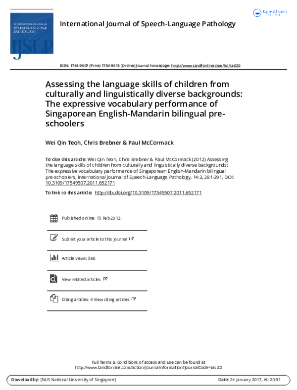 (PDF) International Journal of Speech-Language Pathology Assessing the ...