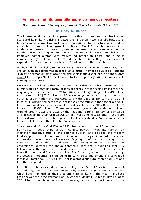 (DOC) An nescis, mi fili, quantilla sapientia mundus regatur | Gary K ...