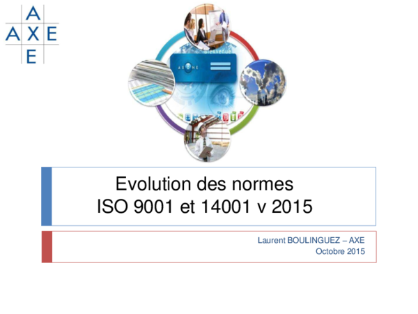 (PDF) Evolution des normes ISO 9001 et 14001 v 2015