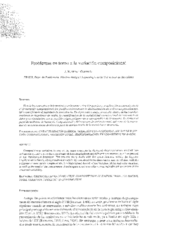 (PDF) Problemas en torno a la variación composicional