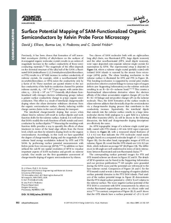 (PDF) Surface Potential Mapping of SAM-Functionalized Organic ...