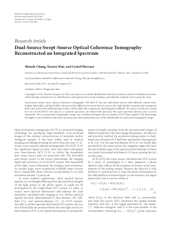 (PDF) Dual-Source Swept-Source Optical Coherence Tomography ...