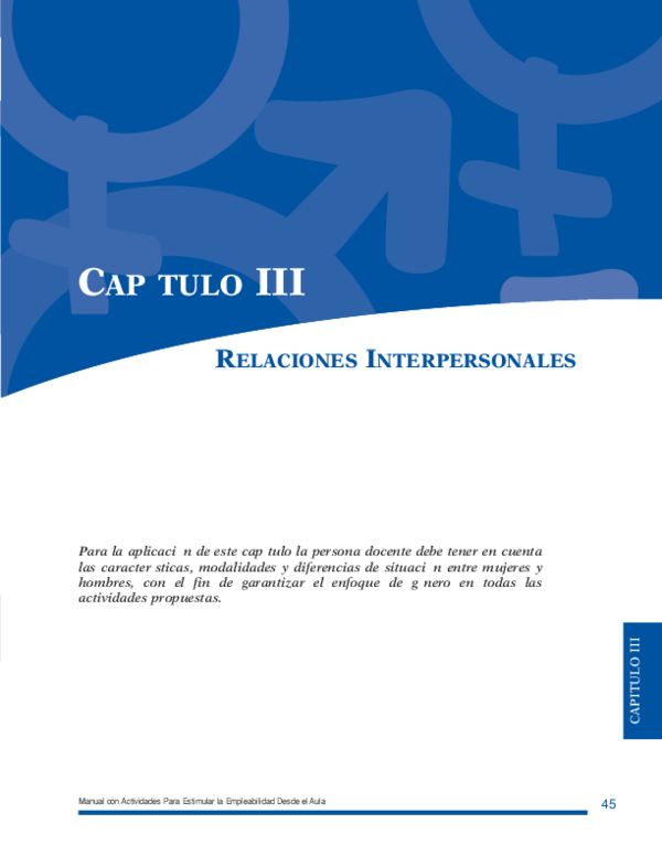 (PDF) CAPÍTULO III RELACIONES INTERPERSONALES 45 Manual con Actividades ...