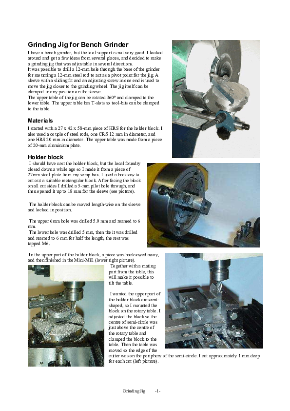(PDF) Grinding Jig for Bench Grinder