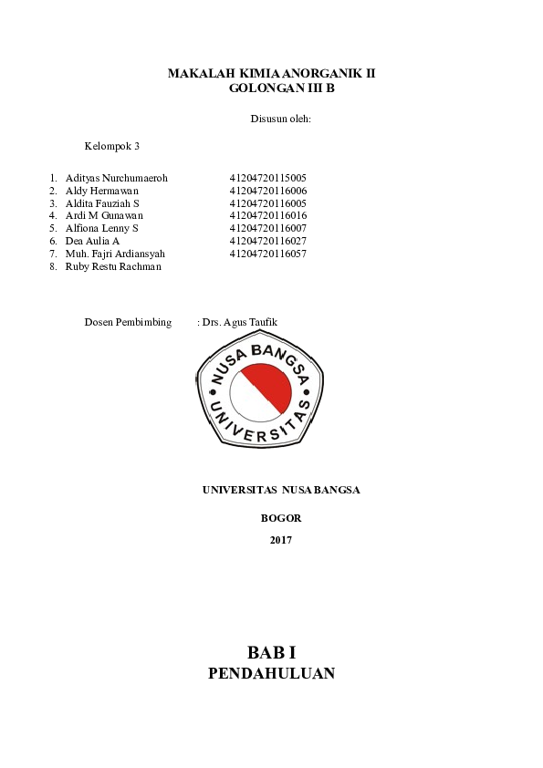 (DOC) MAKALAH KIMIA ANORGANIK II GOLONGAN III B