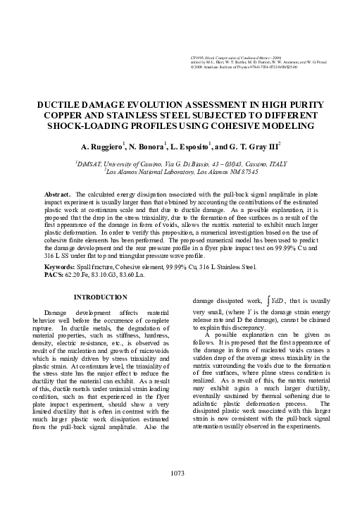 (PDF) Ductile Damage Evolution Assessment in High Purity Copper and ...